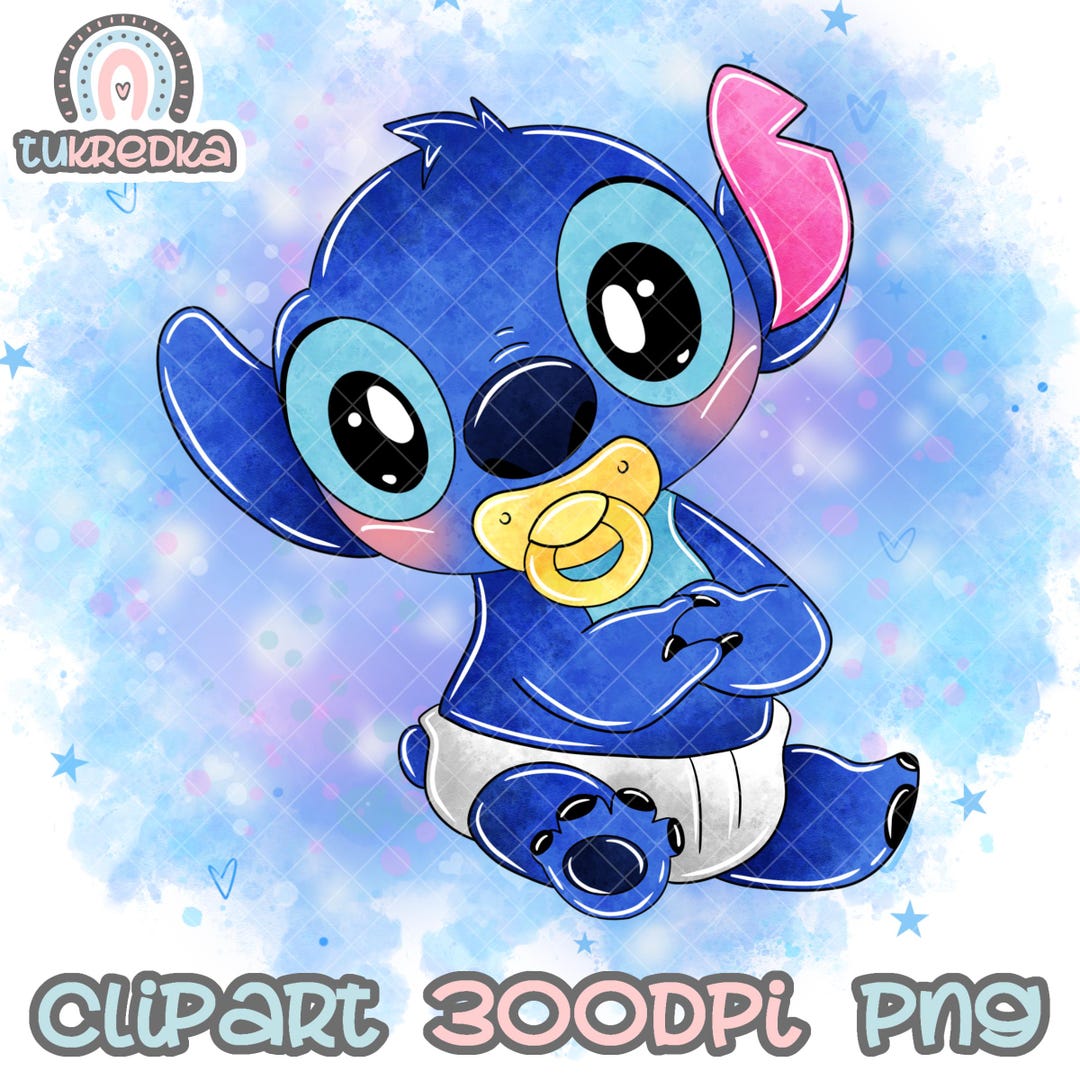 Stitch Cute Clip Art PNG, Cartoon Clipart Sublimation PNG Cartoon Art ...