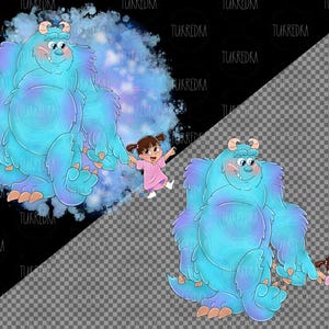 Monsters Sulley Boo Clip Art PNG, Cartoon Clipart Sublimation PNG ...