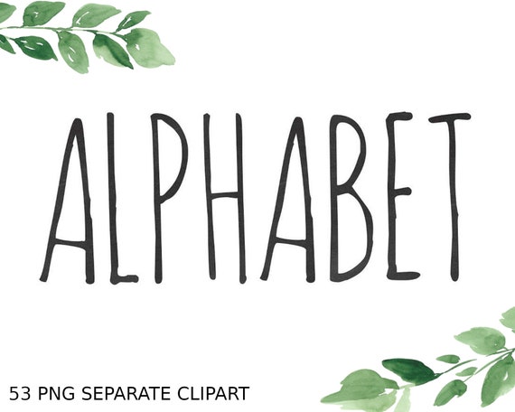 Alphabet Clip Art Black Alphabet Letters Cards Download Free | Etsy