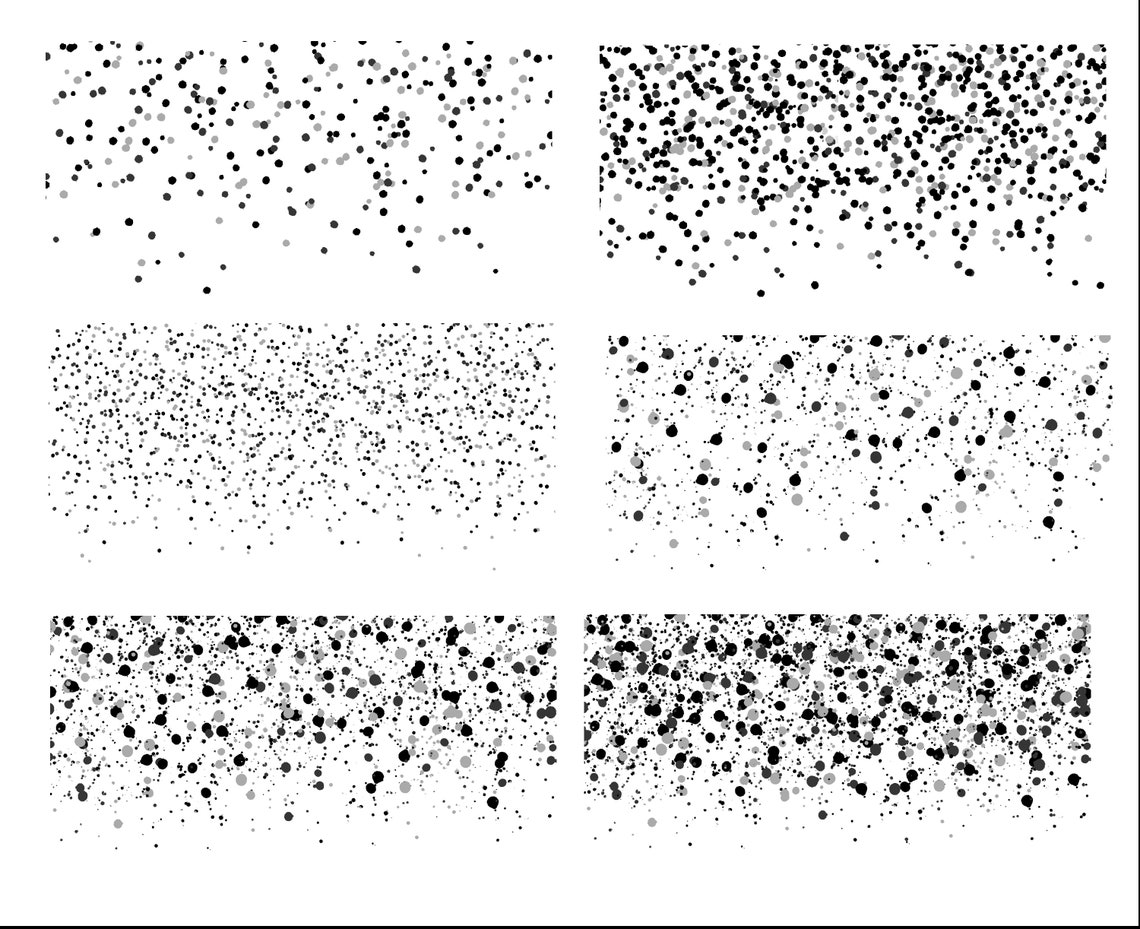 Digital Confetti Black Border Confetti Clipart Confetti - Etsy