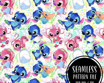 Stitch Angel Seamless Pattern, Digital Paper Background Download Free ...