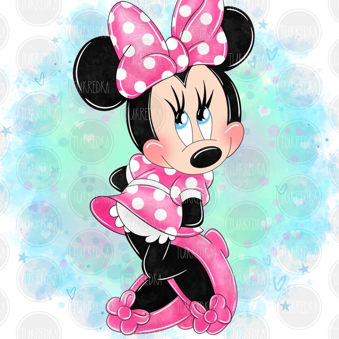 Minnie Mouse Clipart, PNG Clip Art, Cartoon Sublimation PNG - Etsy