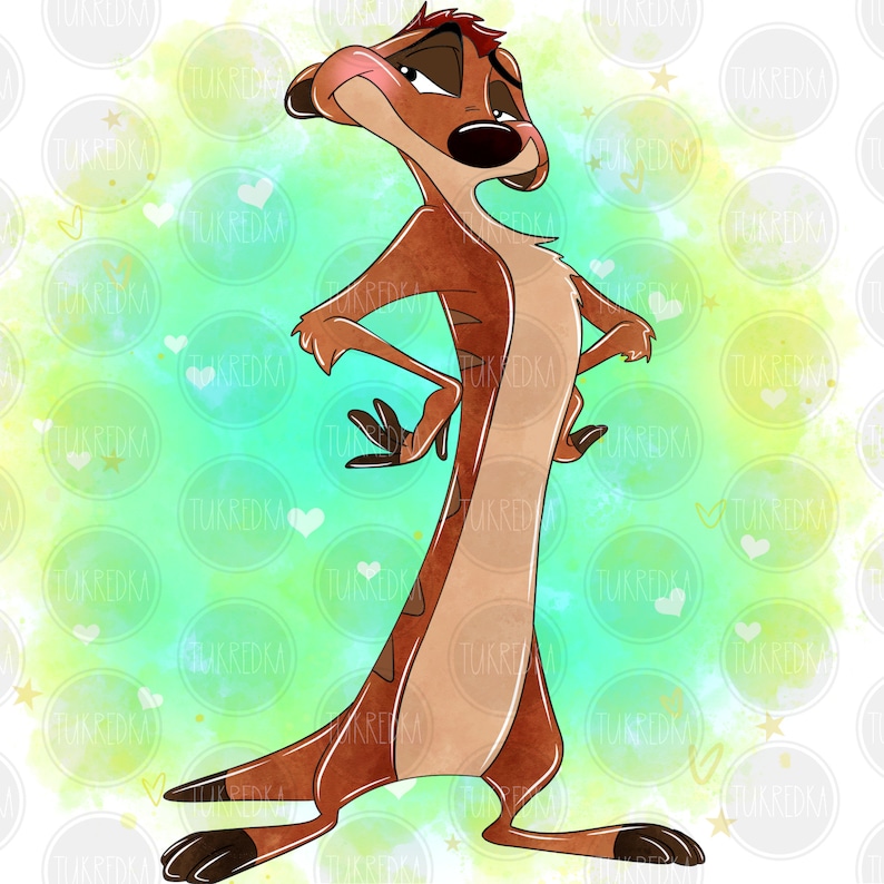 The Lion King Timon Clip Art PNG, Cartoon Sublimation PNG Clipart ...