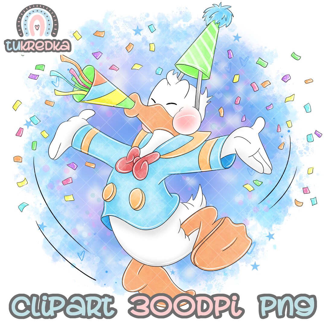 Donald Birthday Clipart, PNG Clip Art, Cartoon Sublimation Pngcartoon ...