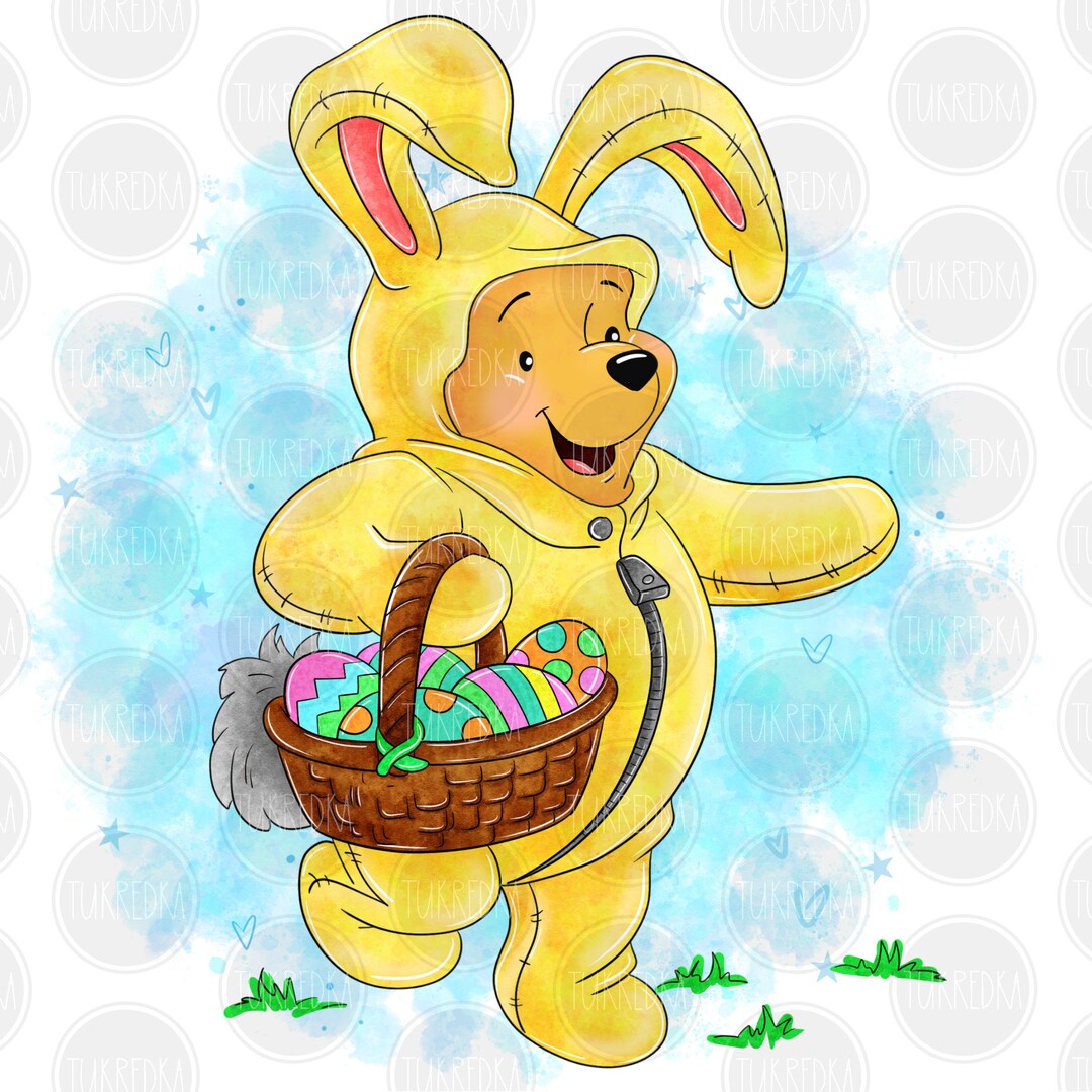 Winnie the Pooh Easter, Pooh Bear Cute Clip Art PNG, Cartoon Clipart ...