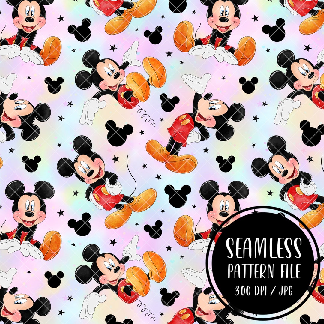 Mickey Seamless Pattern, Digital Paper Background Download Free ...
