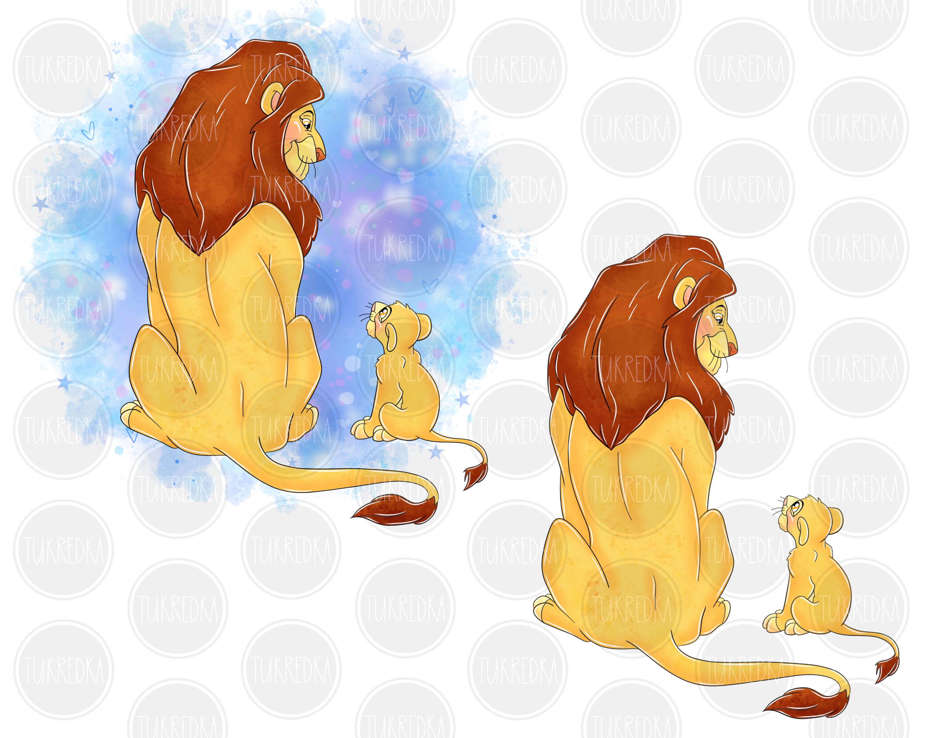 Lion King Simba Mufasa Clip Art PNG, Cartoon Sublimation PNG Clipart ...