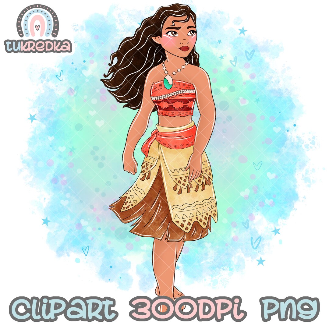 Princess Moana Clip Art Sublimation PNG Clipart, Vaiana Clipart Cartoon ...