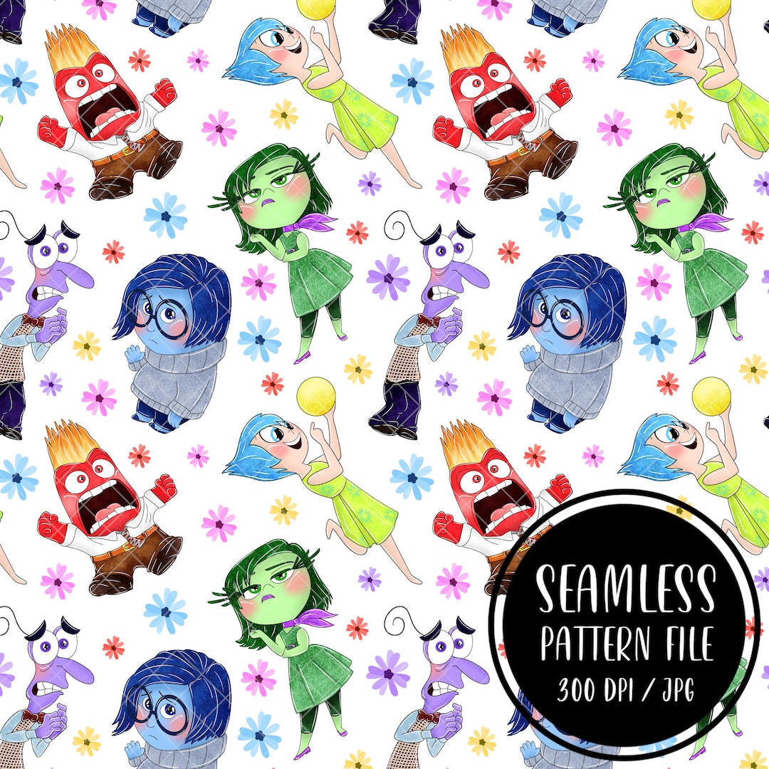 Inside Out Seamless Pattern, Digital Paper Background Download JPG - Etsy