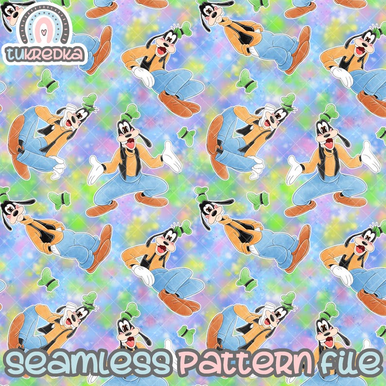 Goofy Cute Cartoon Seamless Paper – Mickey Mouse and Friends Digital ...
