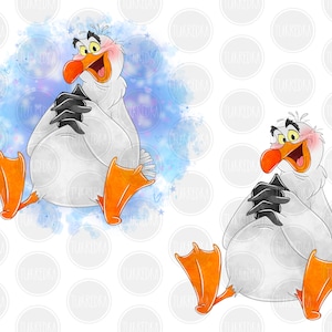 Scuttle Clip Art, the Little Mermaid PNG Clip Art, Cartoon Sublimation ...