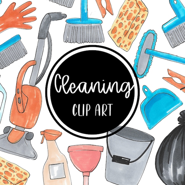 Cleaning Watercolor Png - Etsy