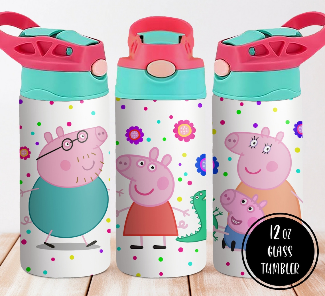 Peppa Pig Cup PNG File DIGITAL DOWNLOAD 12oz Tumbler Design, 12oz Flip ...