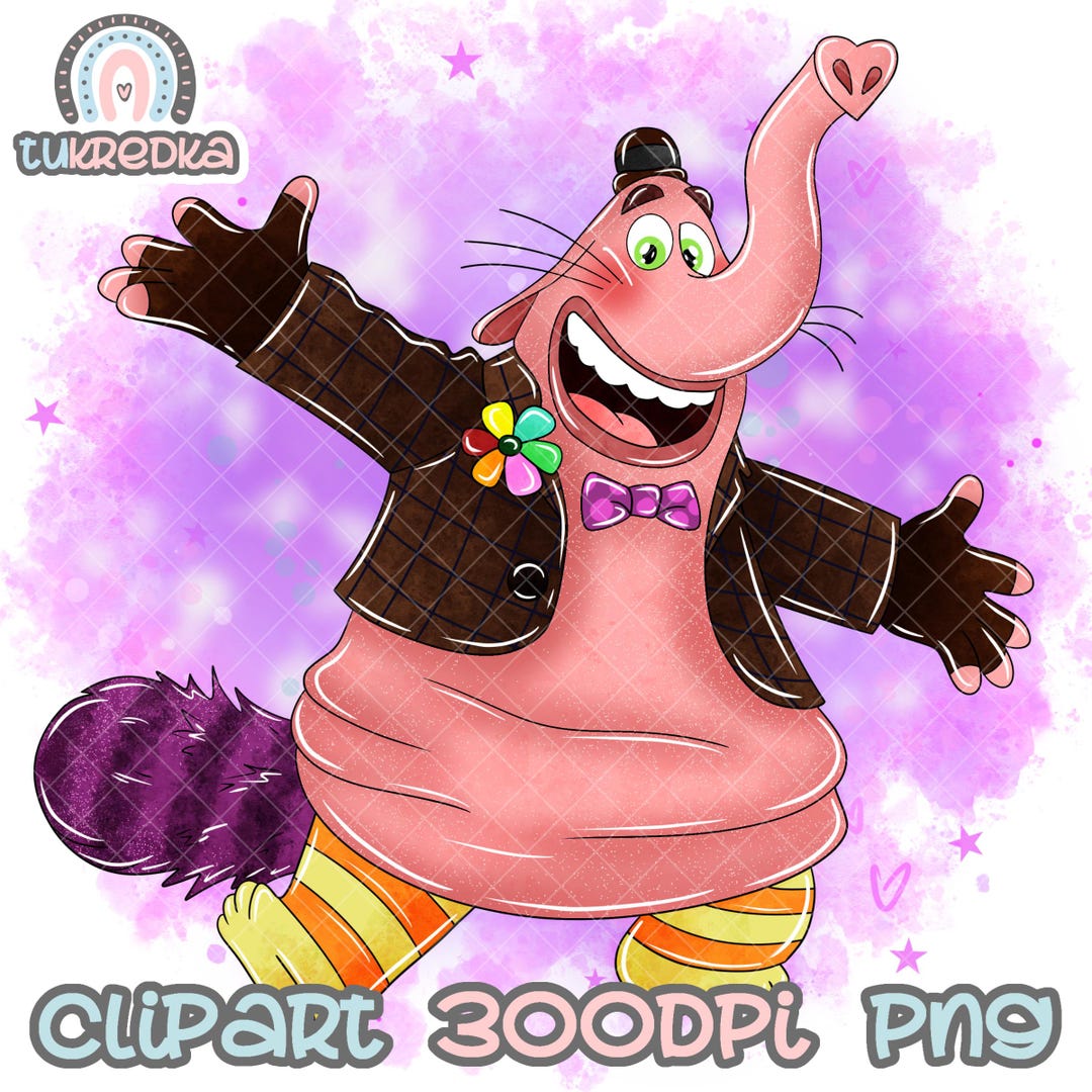 Inside Out Bing Bong Clip Art PNG, Hand Drawn Cartoon Clipart ...