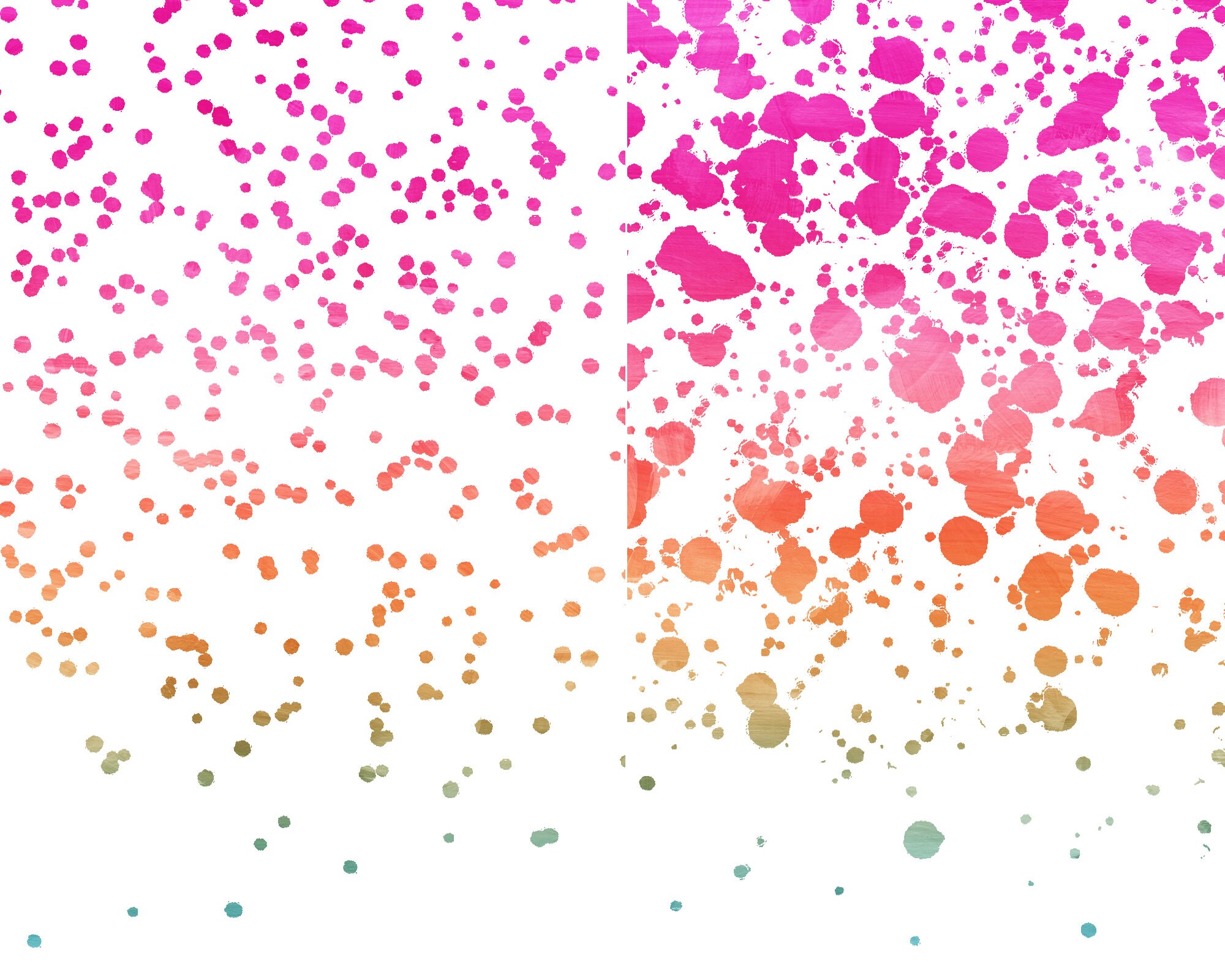 Digital Confetti Ombre Border Confetti Clipart Confetti - Etsy