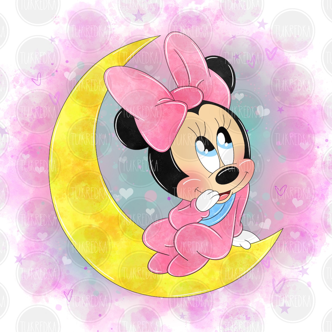 Baby Minnie Mouse Clipart, PNG Clip Art, Cartoon Sublimation PNG - Etsy