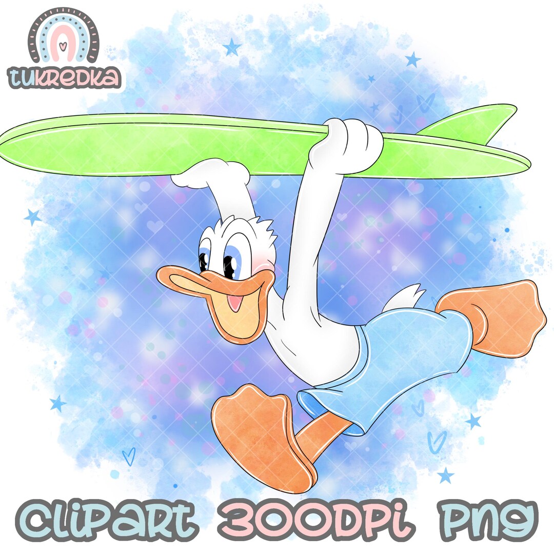 Donald Duck Beach Clipart, PNG Clip Art, Cartoon Sublimation Pngcartoon ...