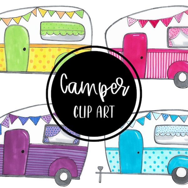 Camper Clip Art - Etsy