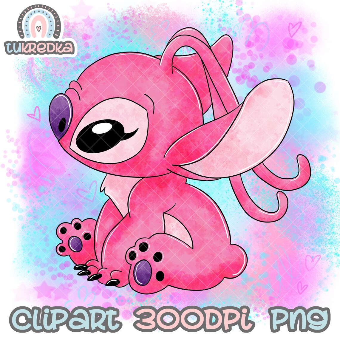 Stitch Angel Cute Clip Art PNG, Cartoon Clipart Sublimation PNG Cartoon ...