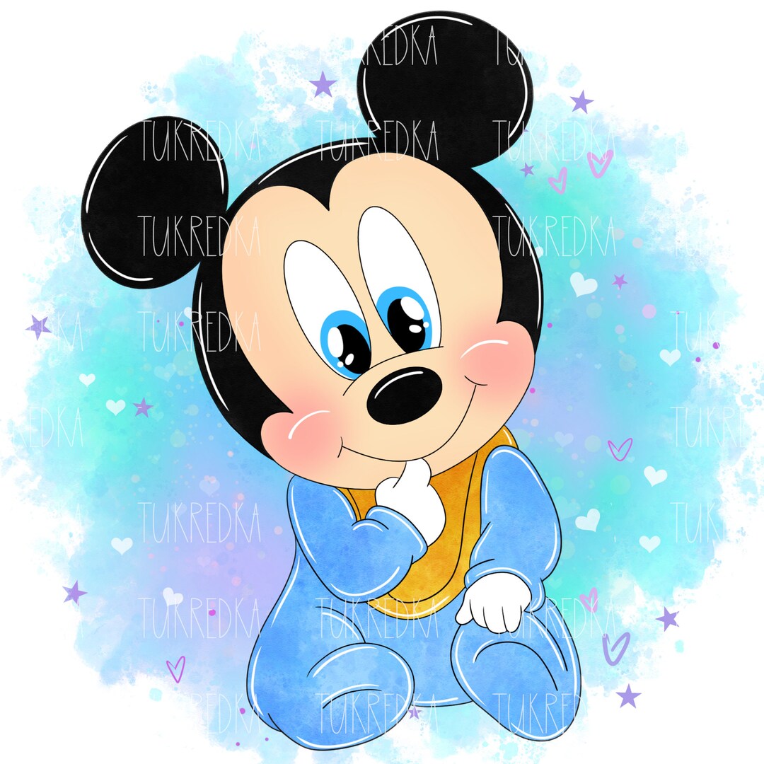 Baby Mickey Mouse Clipart, PNG Clip Art, Cartoon Sublimation PNG - Etsy