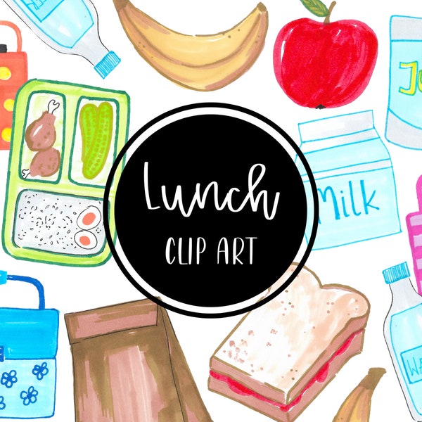 School Lunch Clipart - Etsy