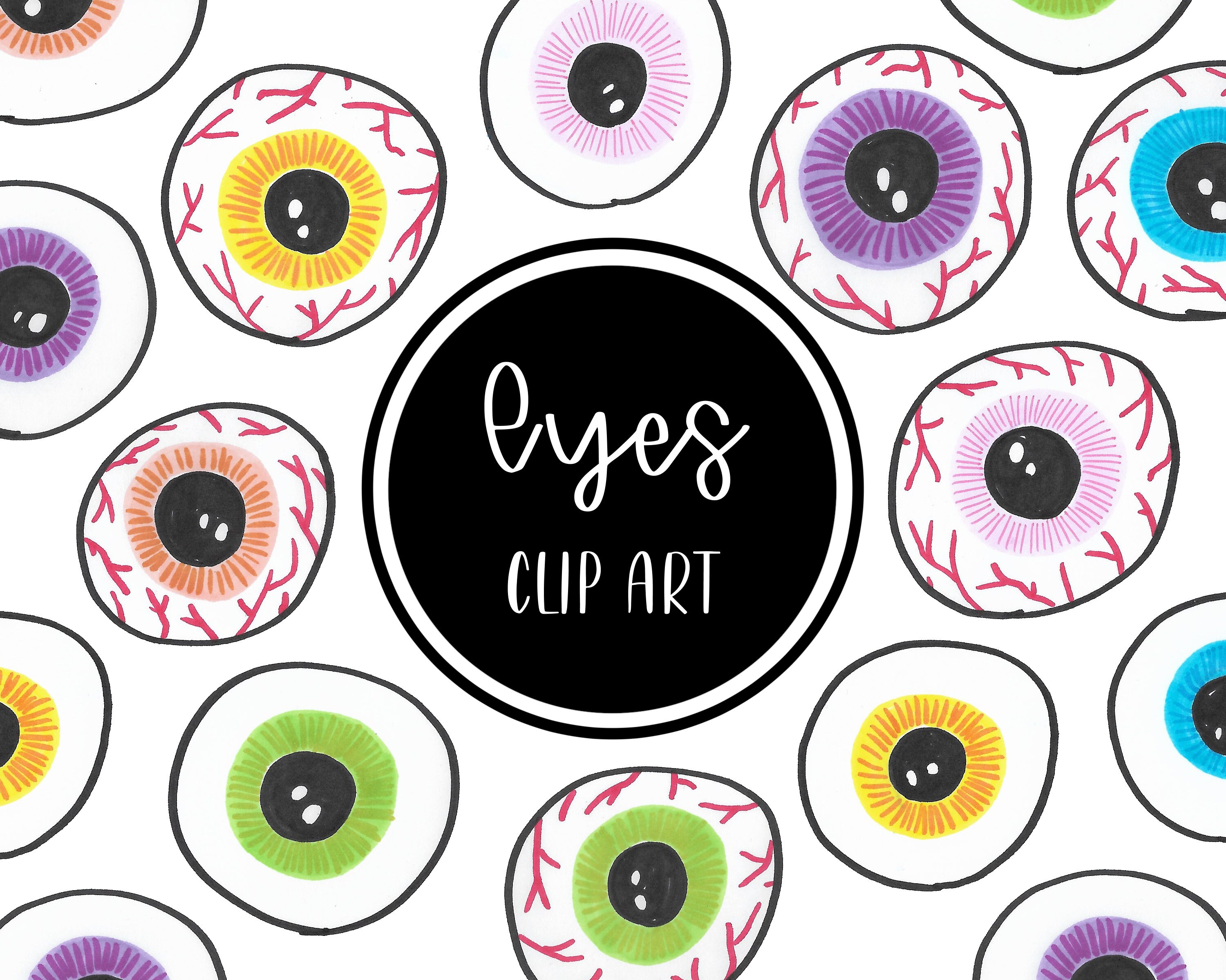 Eyes Eye Eyeball Clip Art Watercolor Handpainted Digital - Etsy