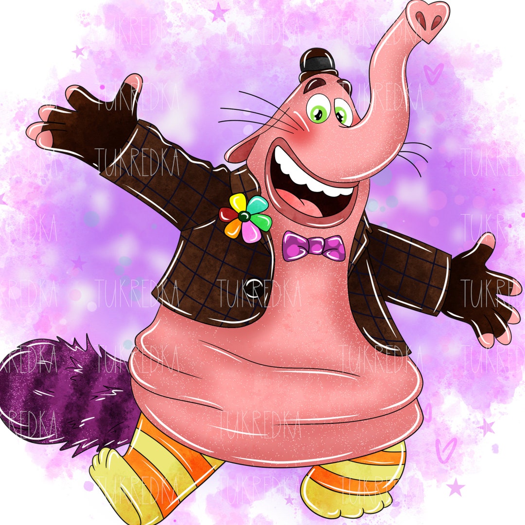 Inside Out Bing Bong Clip Art PNG, Hand Drawn Cartoon Clipart ...