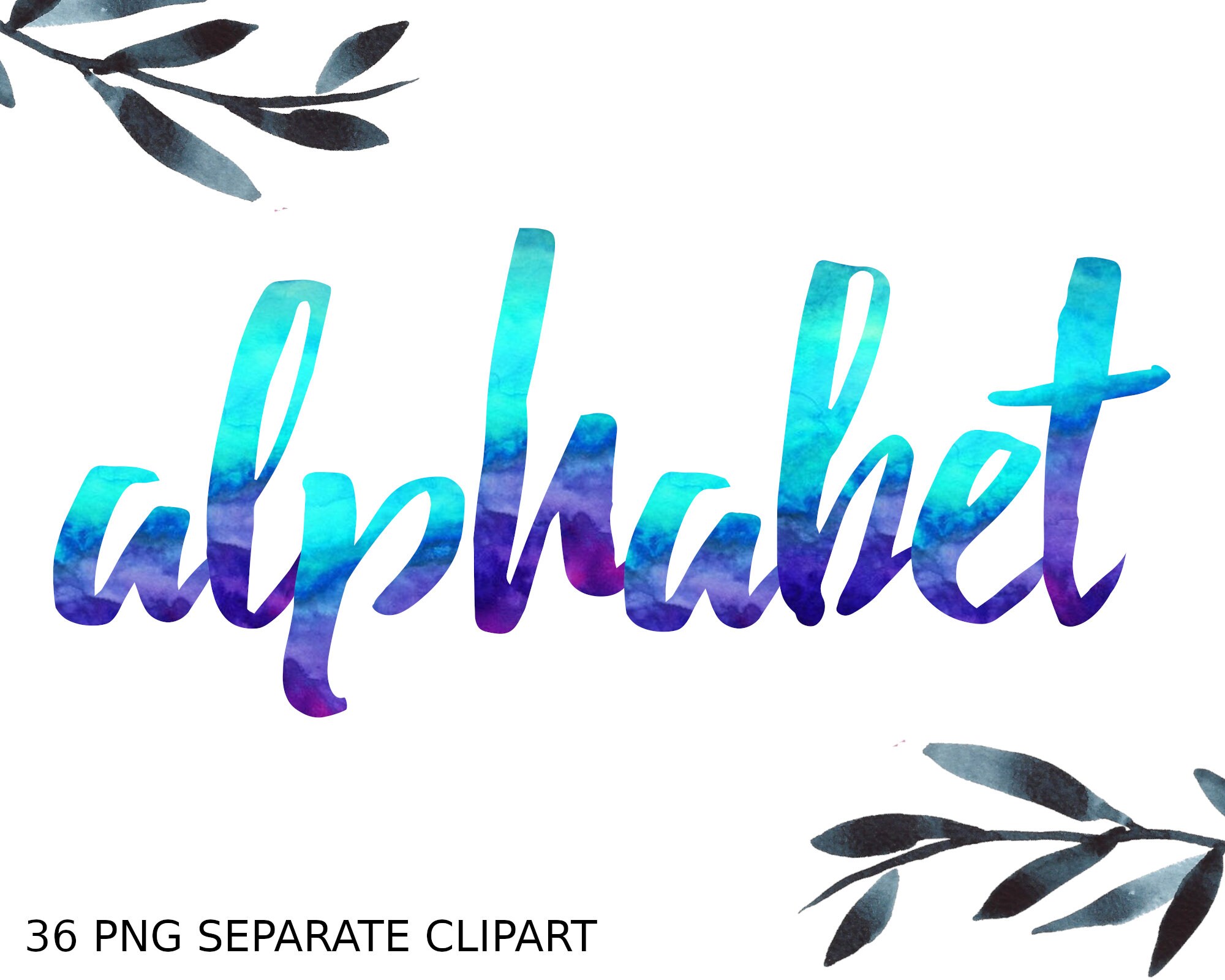 Ombre Alphabet Clip Art Ombre Alphabet Letters Cards Download Free ...