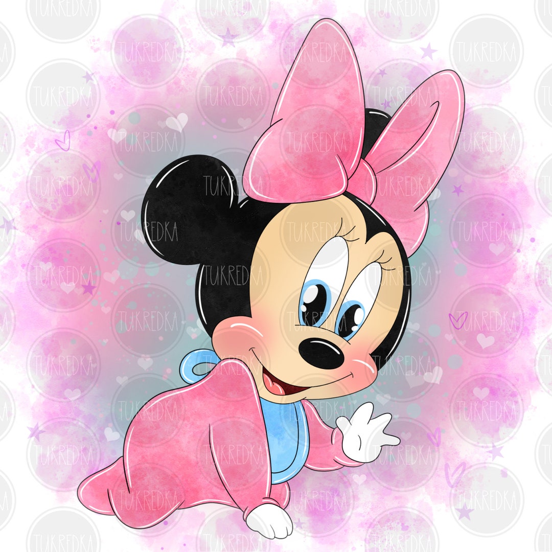 Baby Minnie Mouse Clipart, PNG Clip Art, Cartoon Sublimation PNG - Etsy