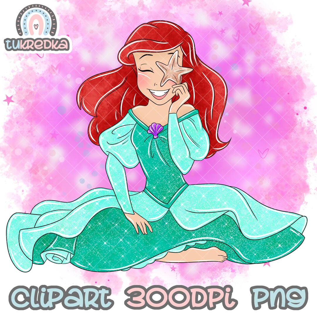 Princess Ariel Clip Art, the Little Mermaid PNG Clip Art, Cartoon ...