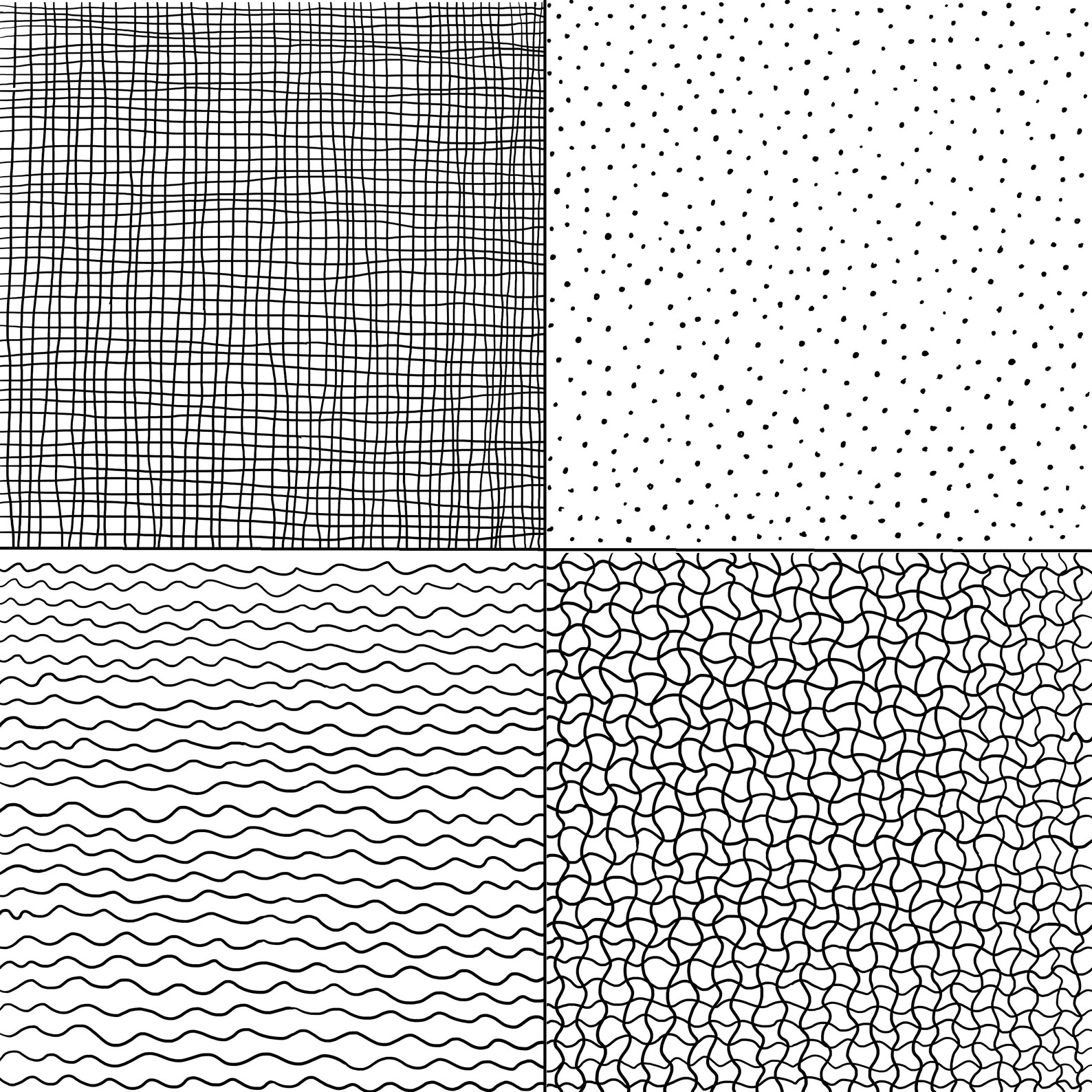 Digital Paper Doodle Black and White Digital Handn Draw | Etsy