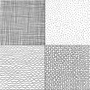 Digital Paper Doodle Black and White Digital Handn Draw Scrapbook Paper ...