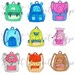 Backpack Clip Art Back to School Handpainted Digital Clipart Education ...