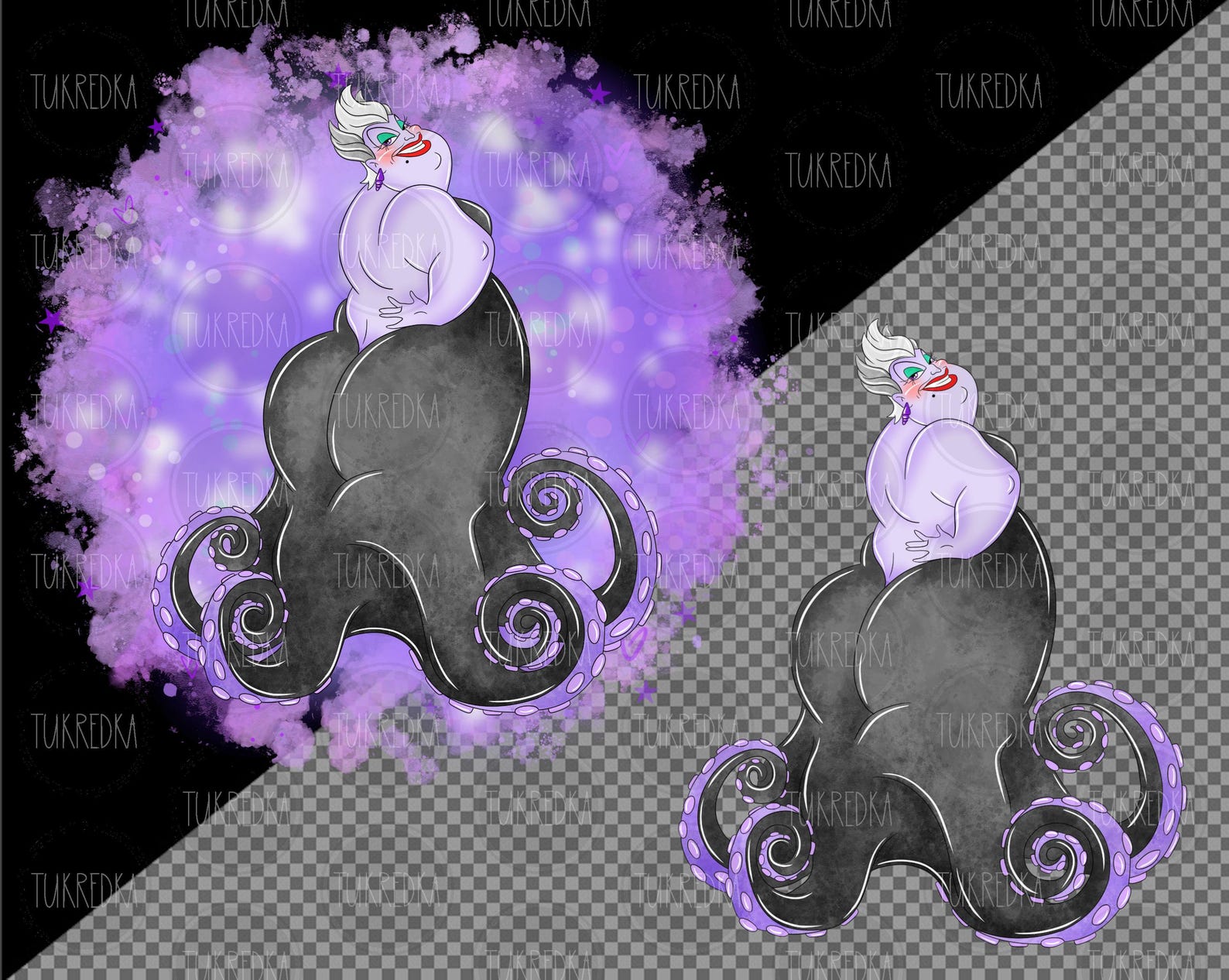 Princess Villain Ursula Clip Art, the Little Mermaid PNG Clip Art ...