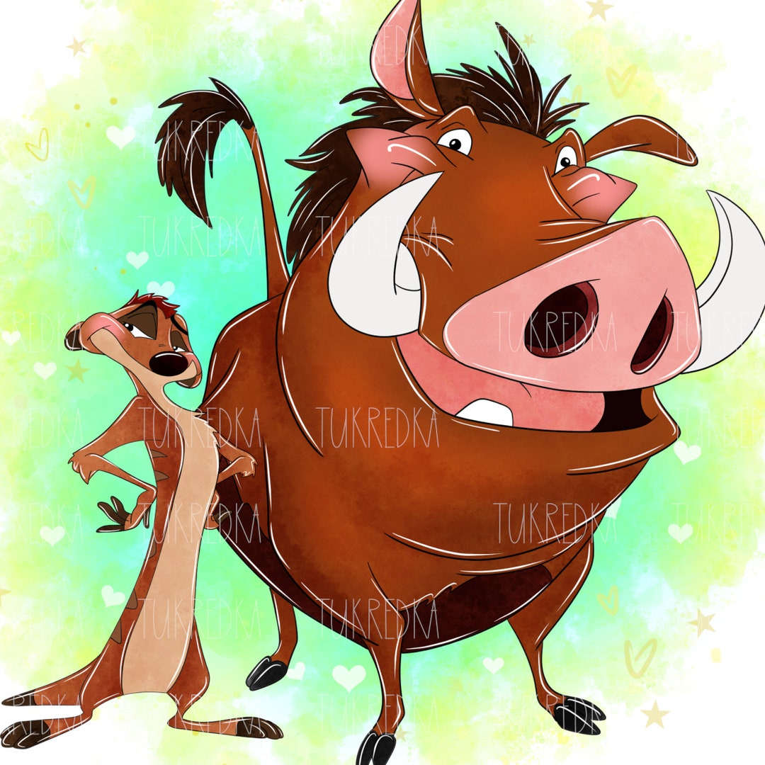The Lion King Pumbaa Timon Clip Art PNG, Cartoon Sublimation PNG Clipart, Cartoon Sublimation ...