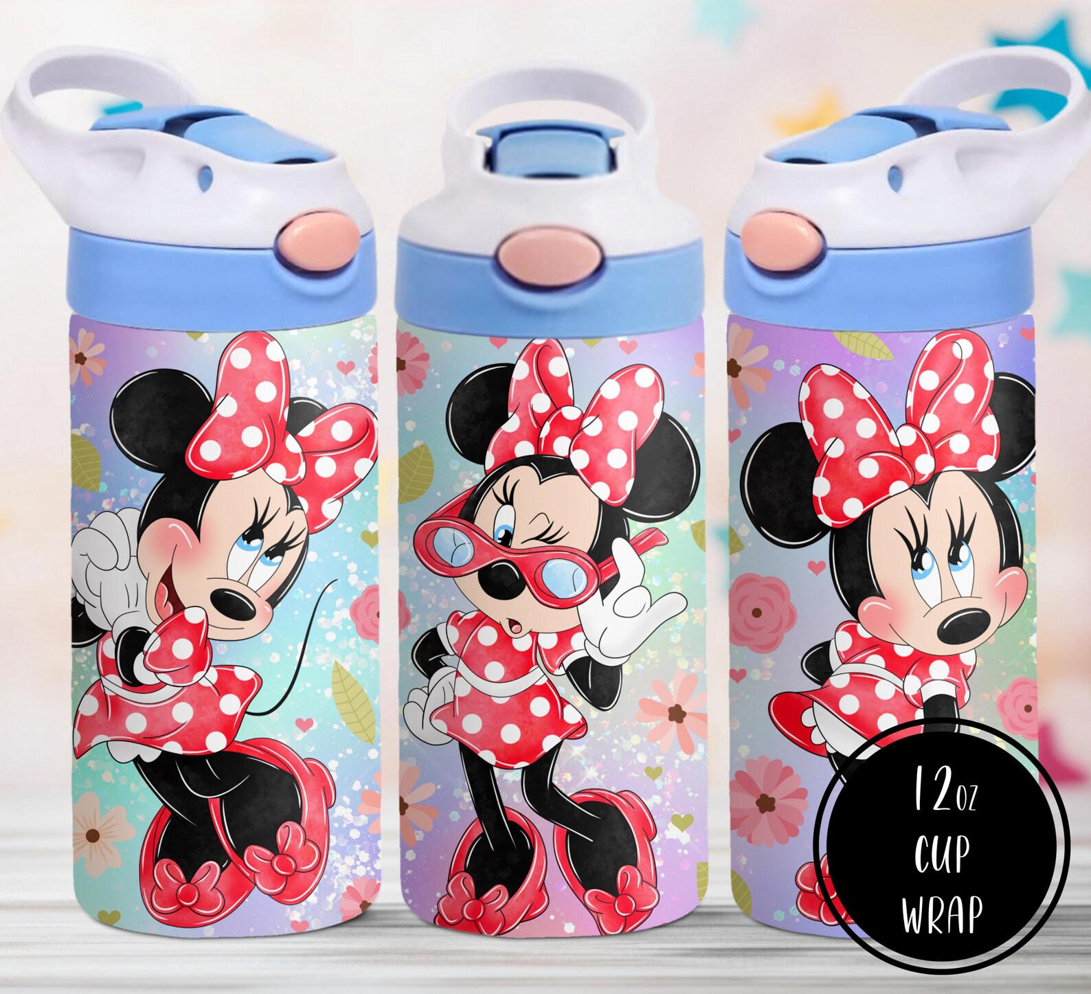 Minnie Mouse Cup PNG File DIGITAL DOWNLOAD 12oz Tumbler Design, 12oz ...