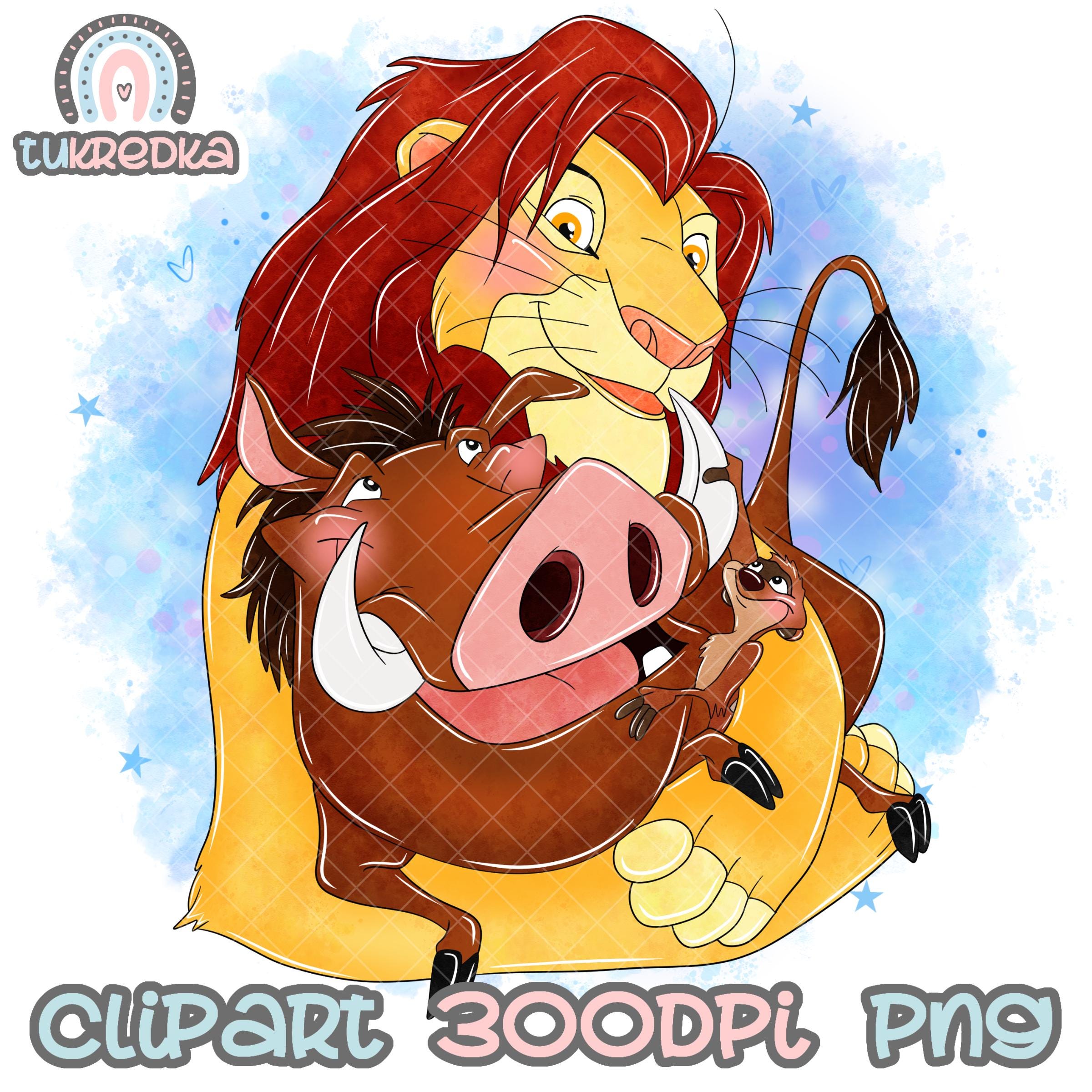 The Lion King Simba Pumbaa Timon Clip Art PNG, Cartoon Sublimation PNG ...