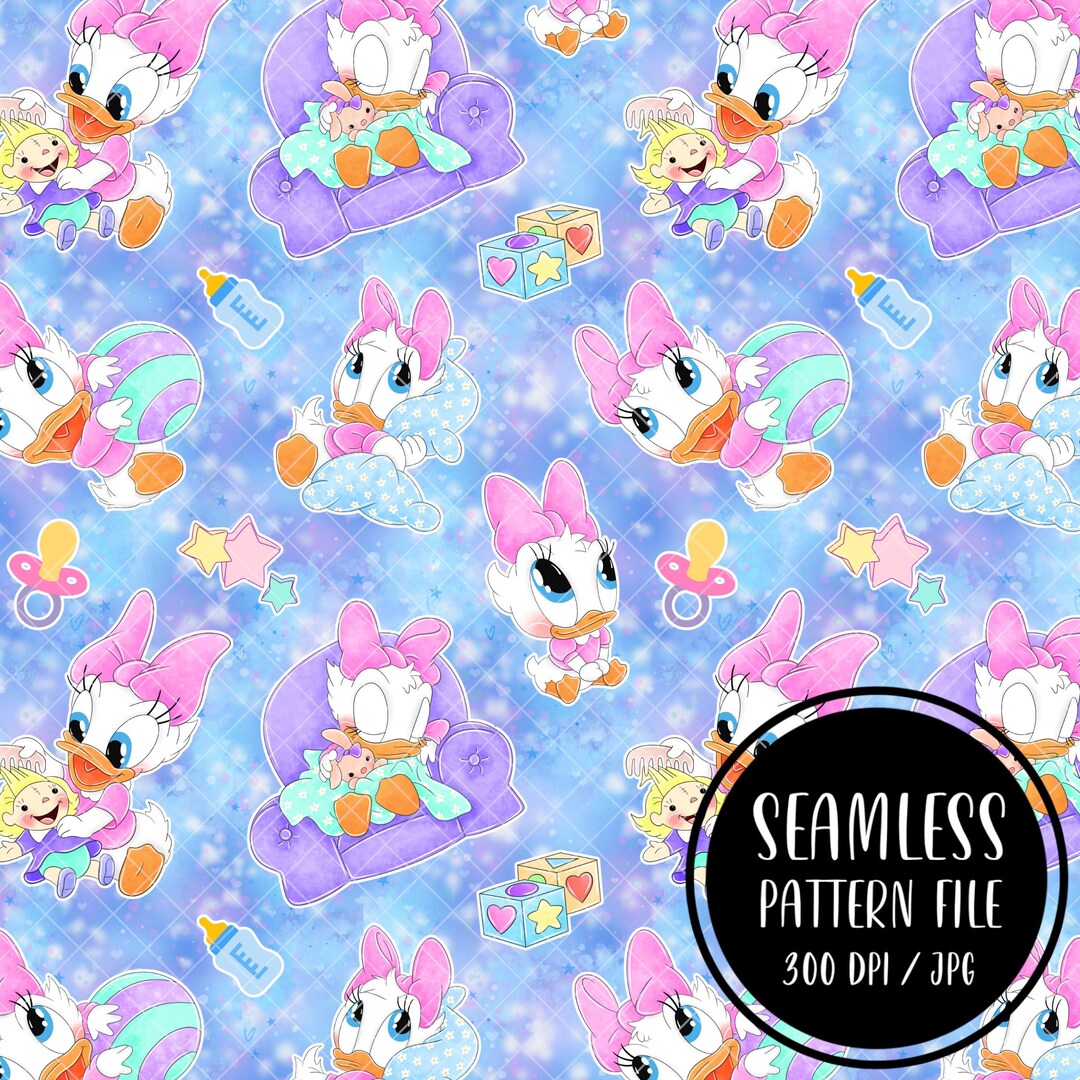 Daisy Baby Toddler Seamless Pattern, Digital Paper Background Download ...