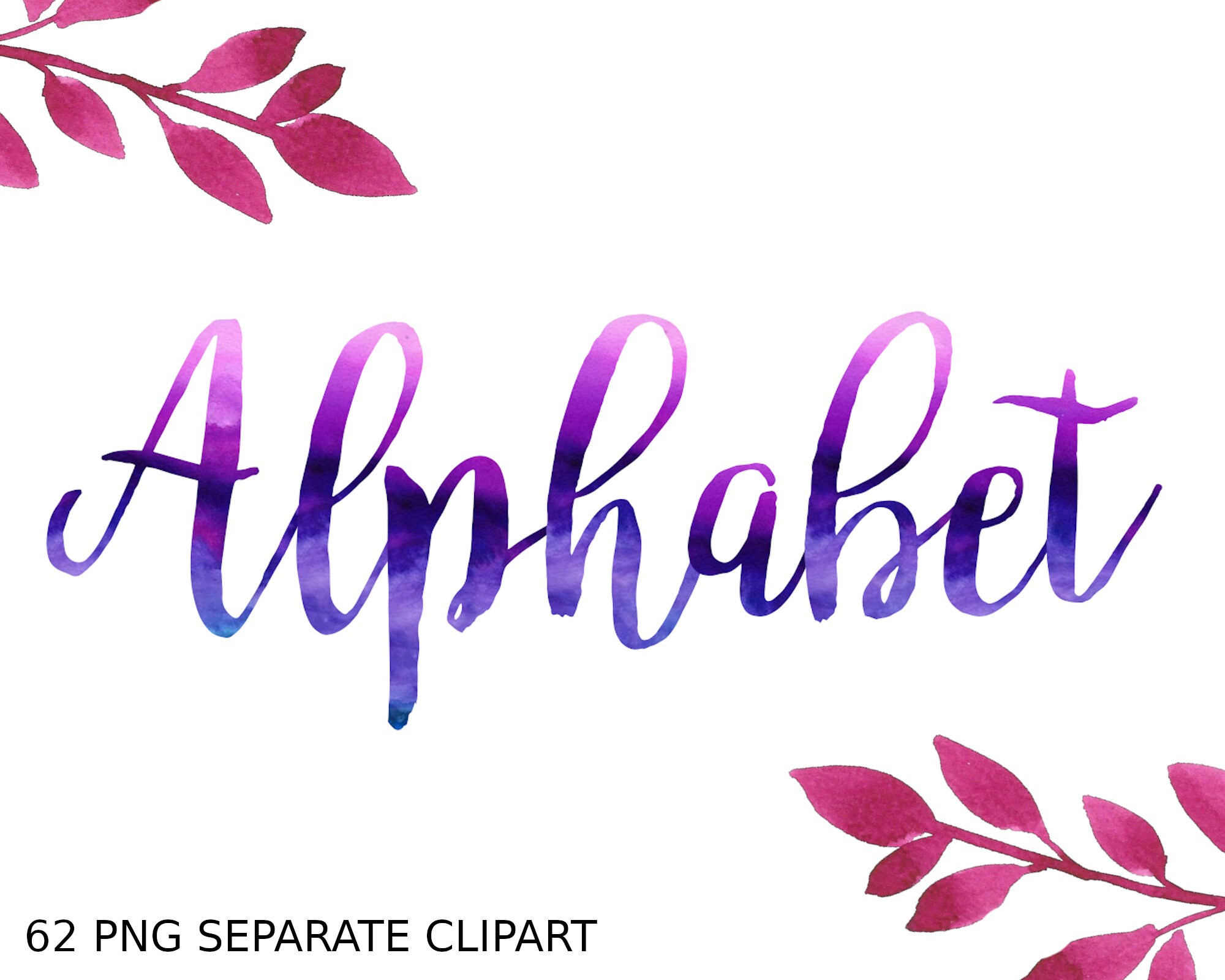 Ombre Alphabet Clip Art Ombre Alphabet Letters Cards Download - Etsy