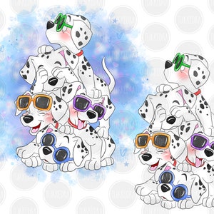 101 Dalmatians Dog Clip Art PNG, Cartoon Clipart Sublimation PNG ...