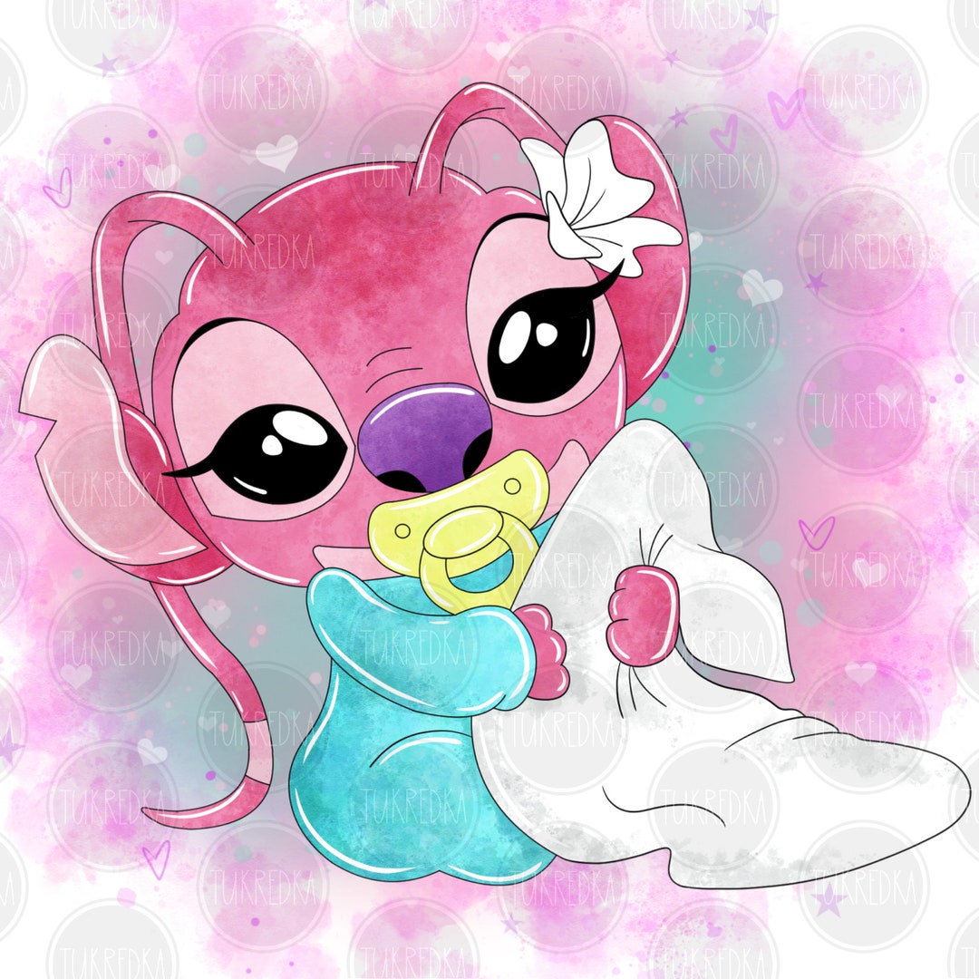 Stitch Angel Cute Clip Art PNG, Cartoon Clipart Sublimation PNG - Etsy