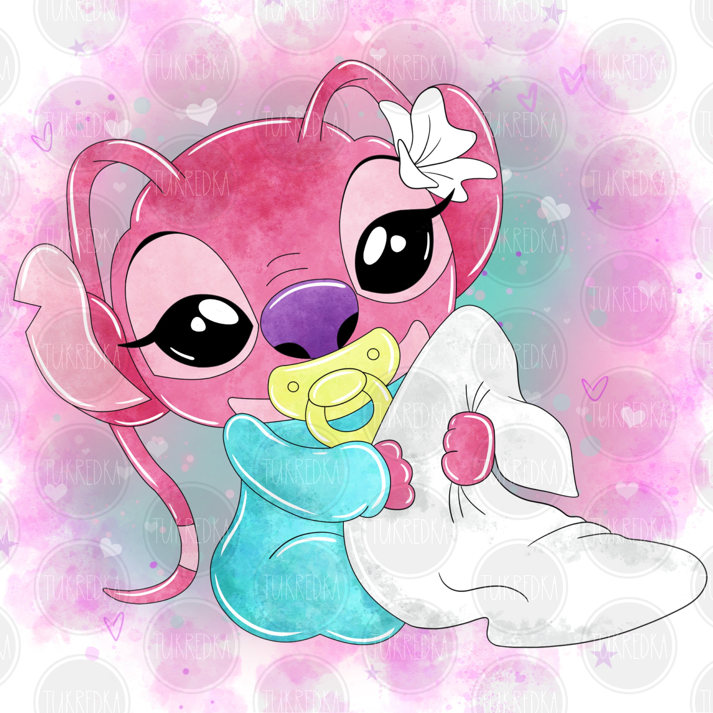 Stitch Angel Cute Clip Art PNG, Cartoon Clipart Sublimation PNG - Etsy