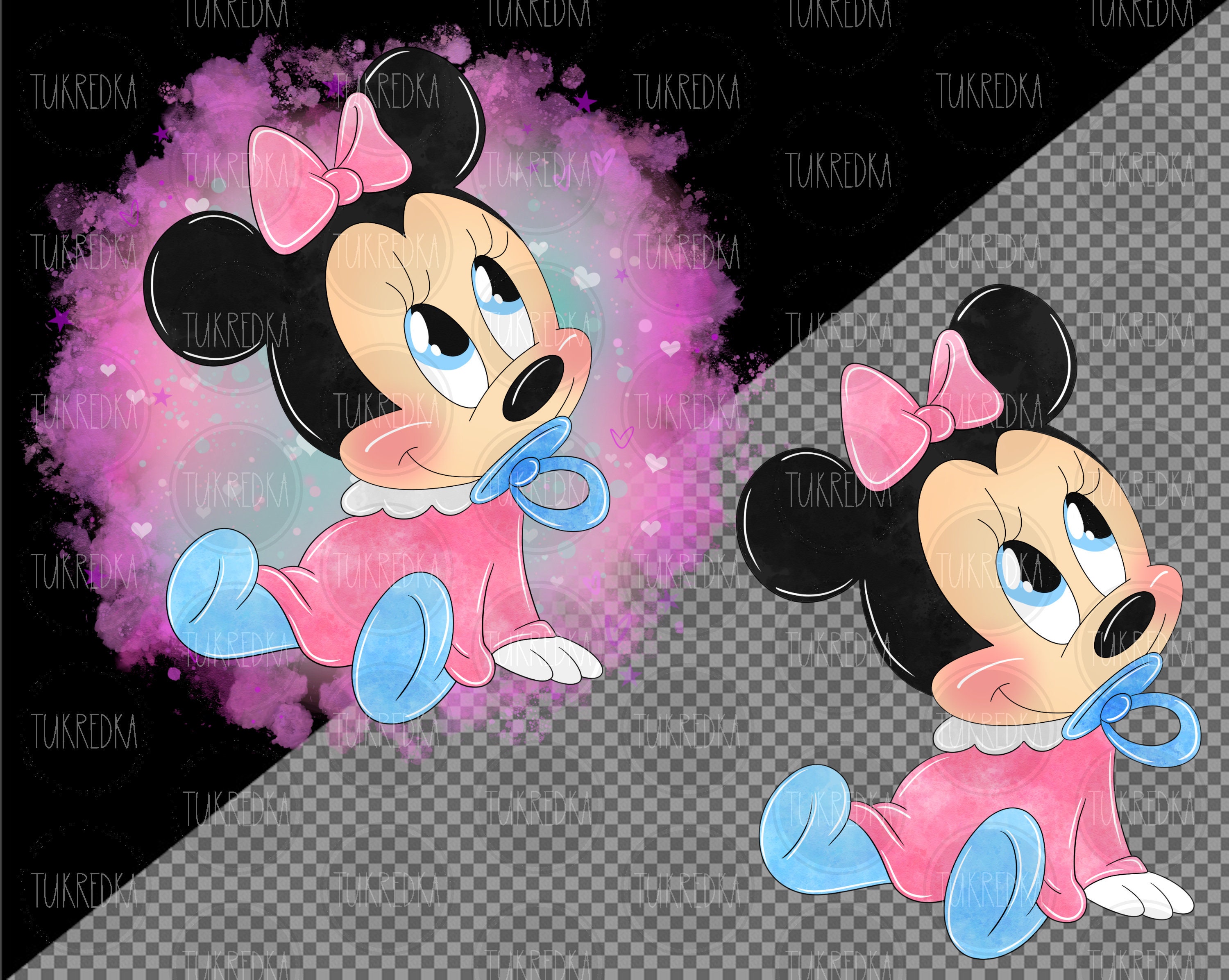 Baby Minnie Mouse Clipart, PNG Clip Art, Cartoon Sublimation PNG - Etsy