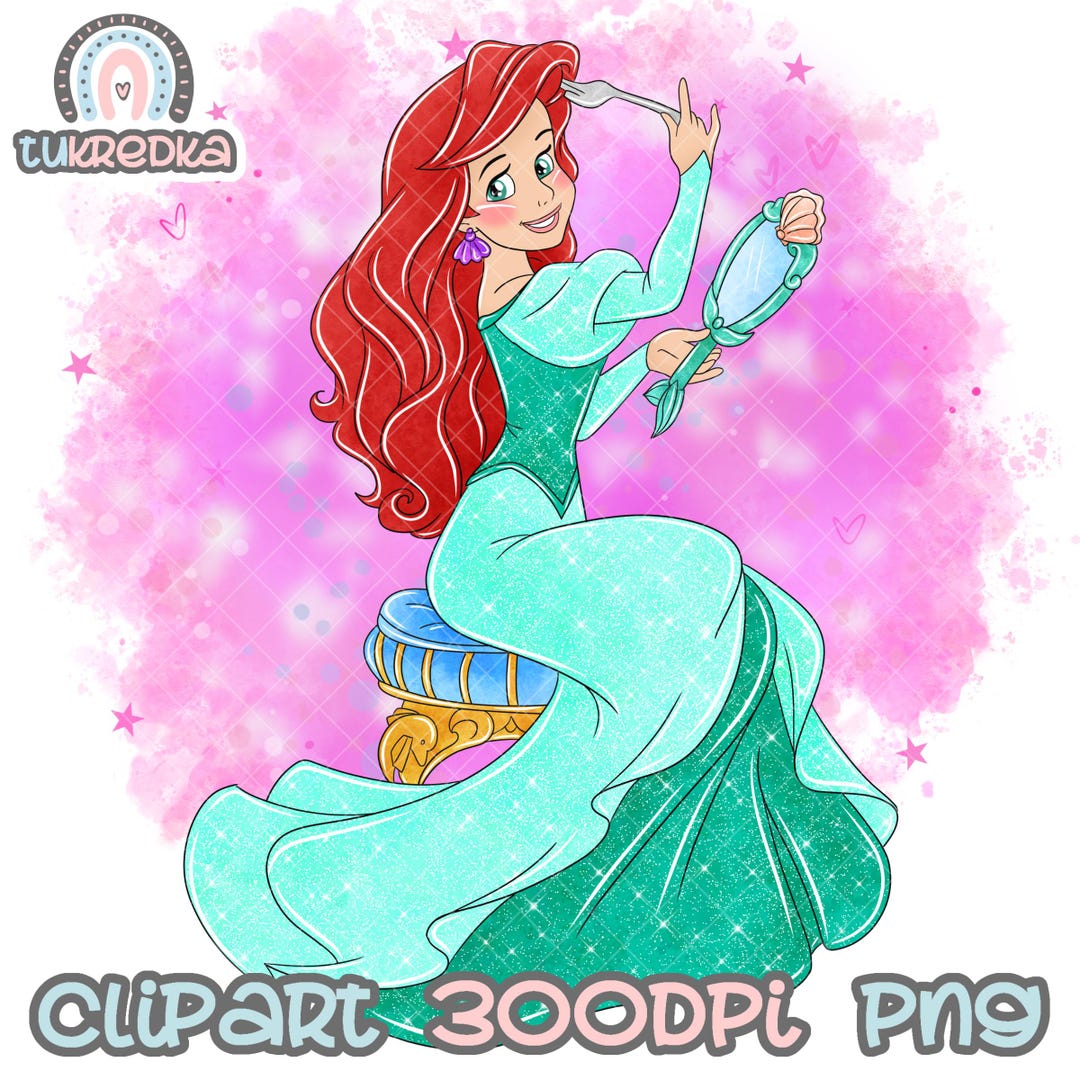 Princess Ariel Clip Art, the Little Mermaid PNG Clip Art, Cartoon ...