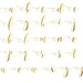 Alphabet Clip Art Foil Gold Alphabet Letters Cards Download - Etsy