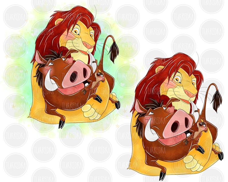 The Lion King Simba Pumbaa Timon Clip Art PNG, Cartoon Sublimation PNG ...