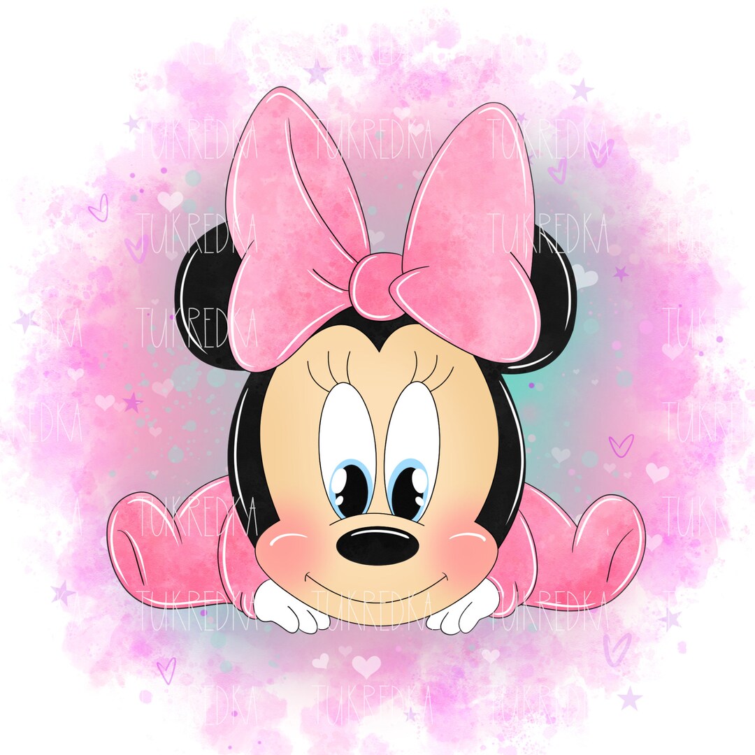 Baby Minnie Mouse Clipart, PNG Clip Art, Cartoon Sublimation PNG - Etsy