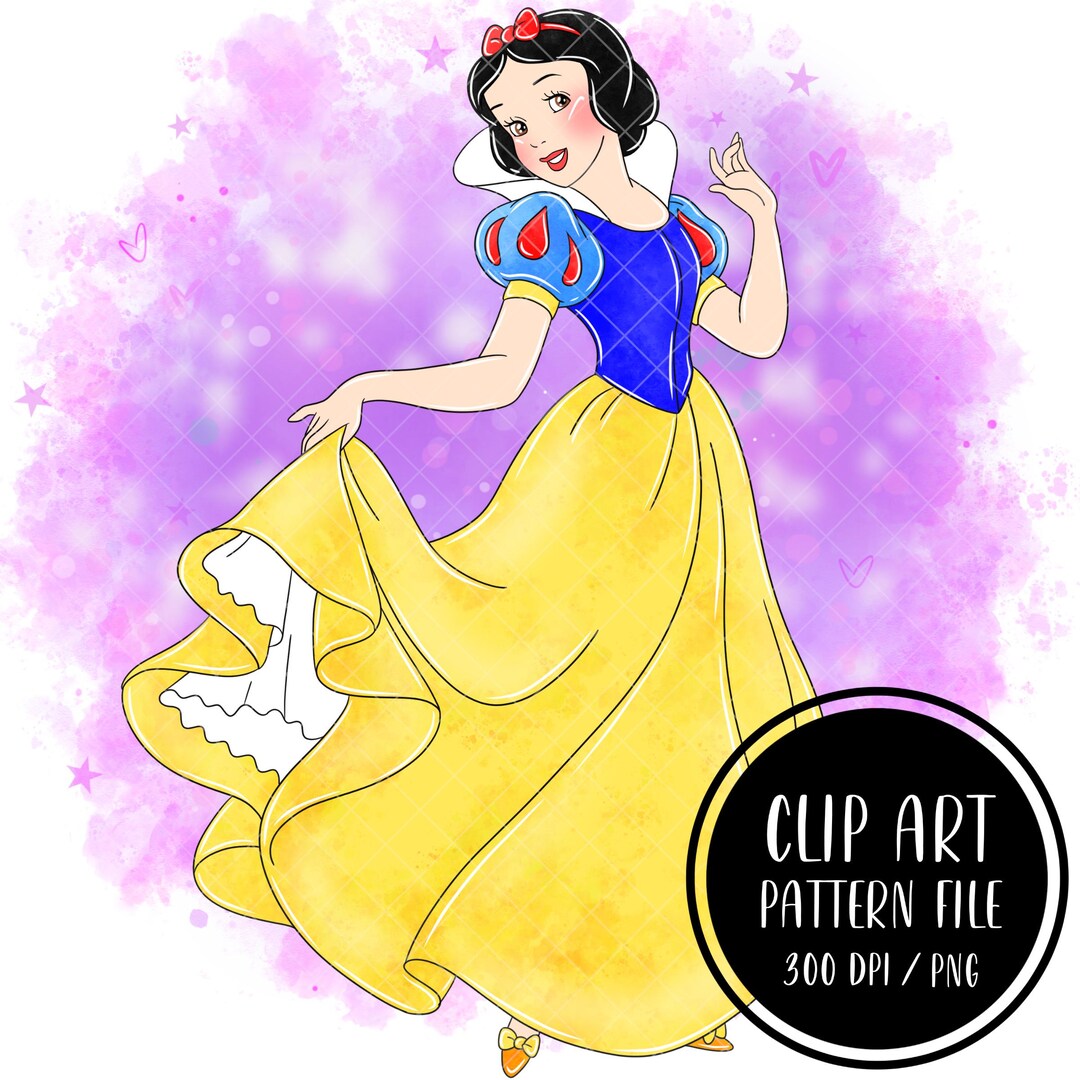 Princess Snow White Clip Art PNG, Cartoon Clipart Sublimation PNG ...