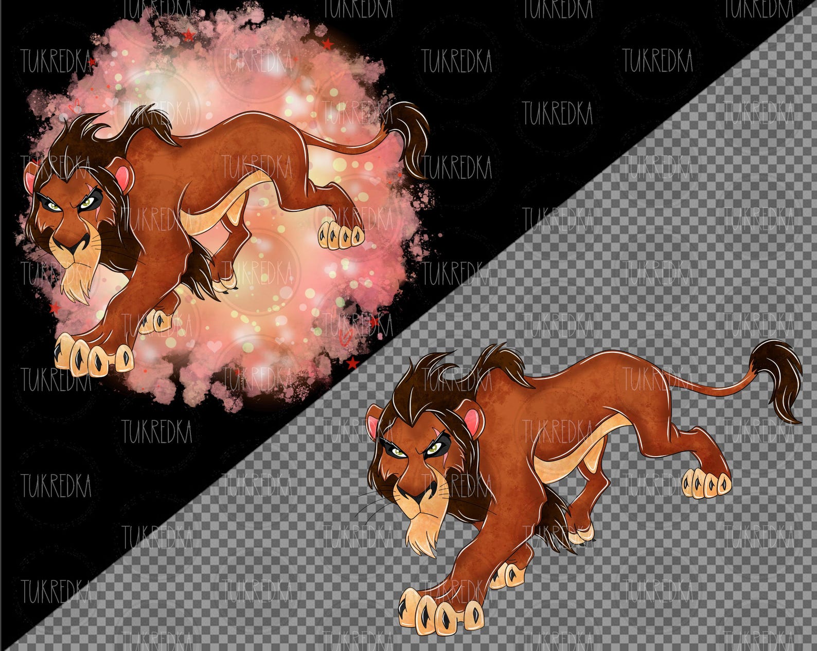 The Lion King Scar Clip Art PNG, Cartoon Sublimation PNG Clipart ...