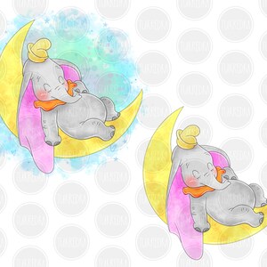 Dumbo Cute Clip Art PNG, Cartoon Dumbo Clipart Sublimation PNG - Etsy